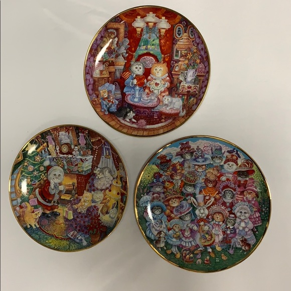 Bill Bell | Other | Bundle Of Bill Bell Cat Lovers Decorative Plates ...